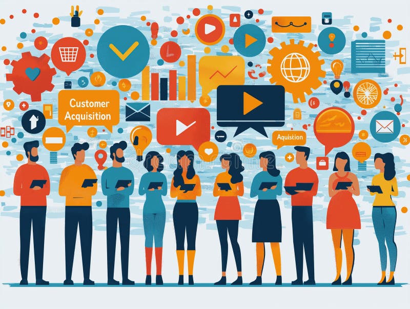 Customer Acquisition Text Illustration Stock Photos - Free & Royalty ...