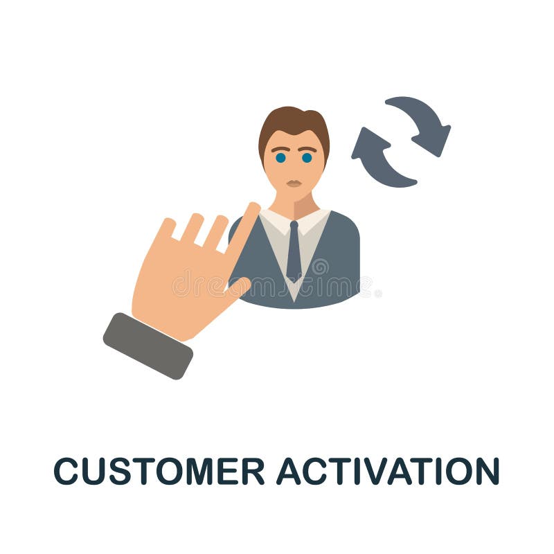 Customer Activation Flat Icon. Colored Element Sign from Growth ...