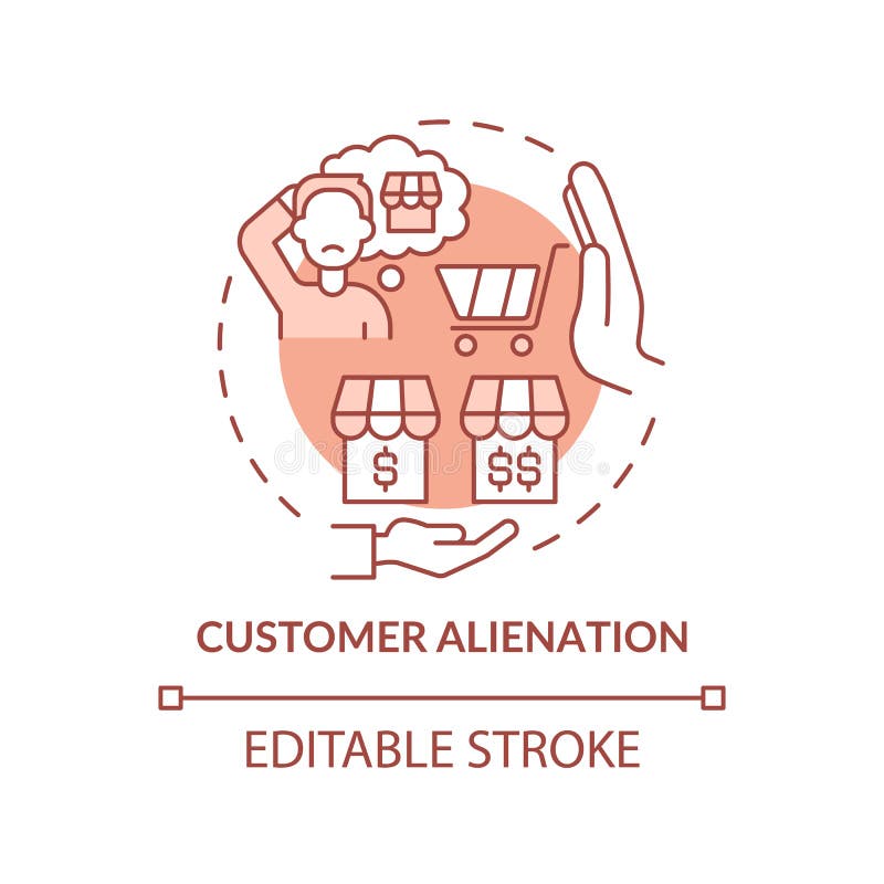 Customer Alienation Terracotta Concept Icon Stock Vector - Illustration ... Customer Alienation Terracotta Concept Icon Stock Vector - Illustration ...
