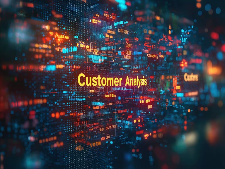 Customer Analysis Typography Text Stock Image - Image of numbers ...