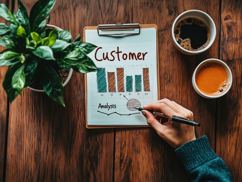 Customer Analysis Typography Text Stock Photo - Image of wooden ...