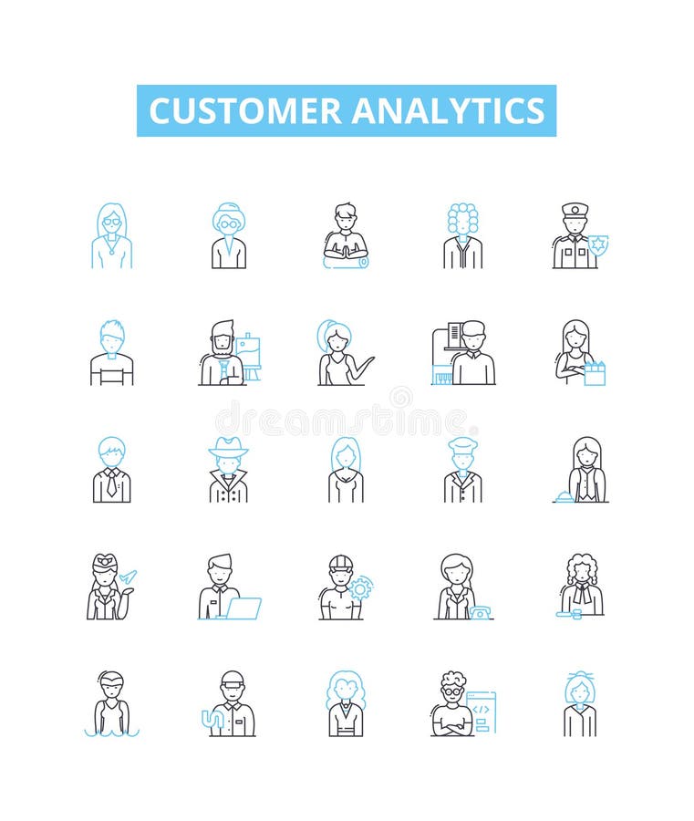 Customer Analytics Vector Line Icons Set. Customer, Analytics ... Customer Analytics Vector Line Icons Set. Customer, Analytics ...