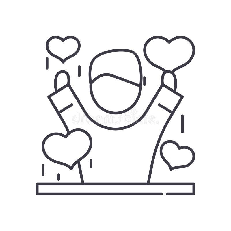 Client Appreciation Linear Icons Set. Gratitude, Recognition ...