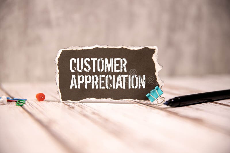Customer Appreciation Text is Written on a Note with Pencils. Stock ...
