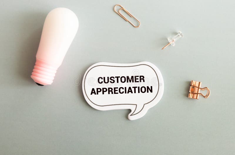 Customer Appreciation Text Written on a Notebook with Pencils Stock Photo - Image of white, sale ...