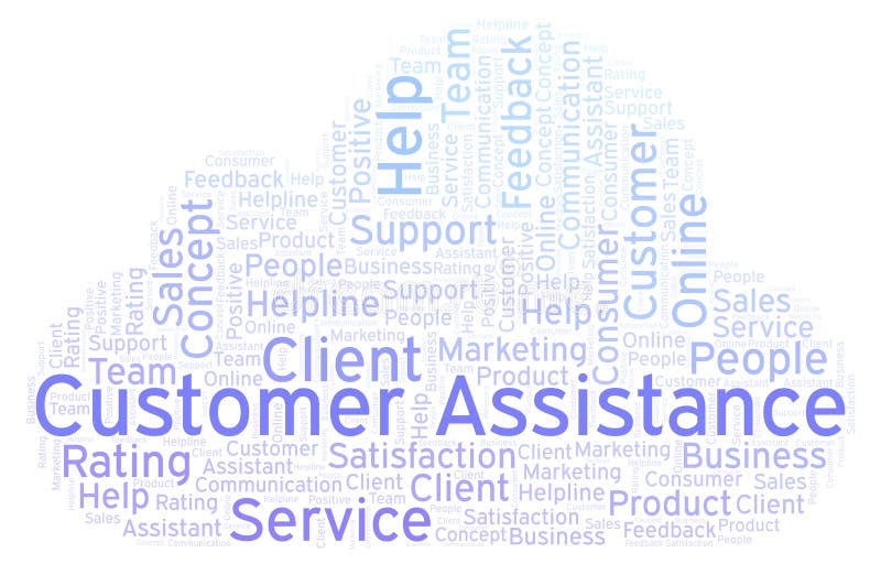 Customer Assistance Word Cloud. Stock Illustration - Illustration of ...
