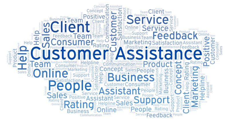 Customer Assistance Word Cloud. Stock Illustration - Illustration of ...