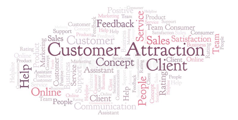Customer Attraction Word Cloud. Stock Illustration - Illustration of ...