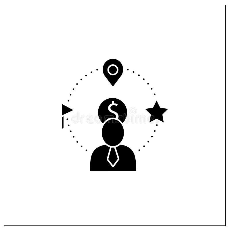 Customer Attributes Glyph Icon Stock Vector - Illustration of ...