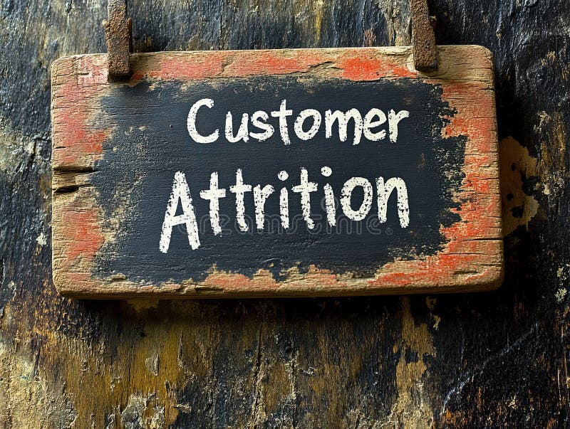 Customer Attrition Text Written on the Blackboard Stock Image - Image ...