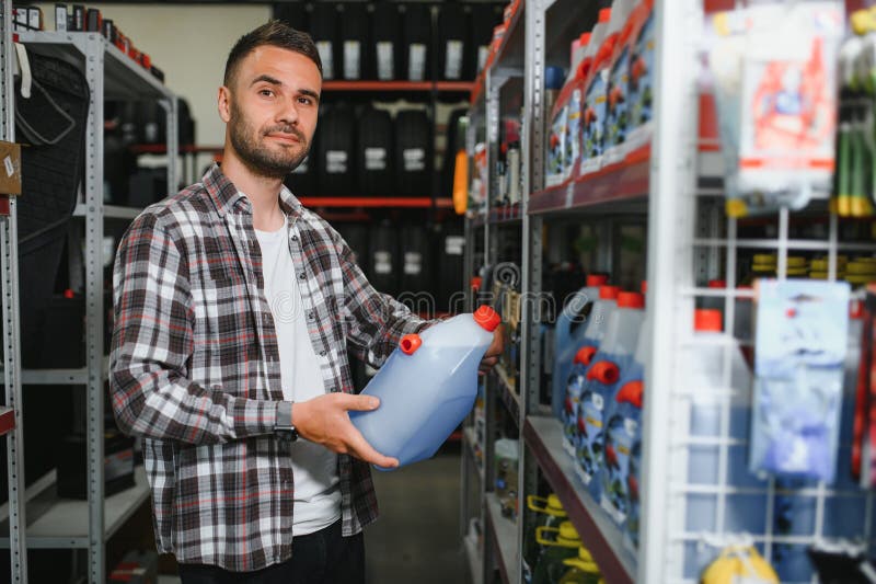 A Customer at an Auto Parts Store Stock Image - Image of auto, garage ...
