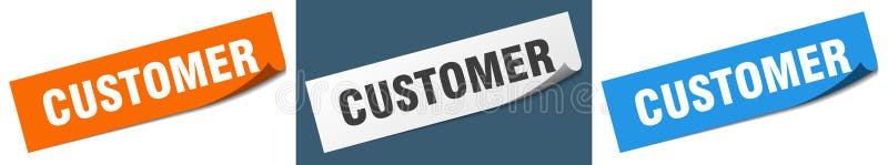 Customer Banner. Customer Speech Bubble Label Set. Stock Vector ...