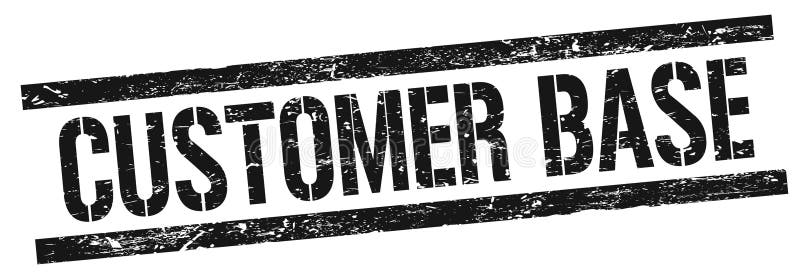 CUSTOMER BASE Text on Black Grungy Rectangle Stamp Stock Illustration ...