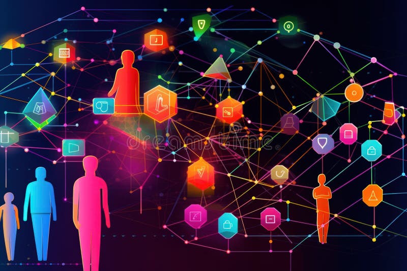 Customer Behavior Analysis and Artificial Intelligence - Generative AI Stock Illustration ...