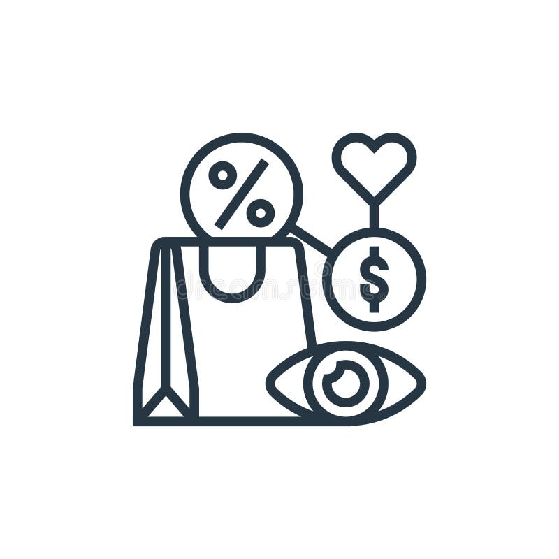 Customer Behavior Icon Vector from Digital Marketing Concept. Thin Line ...