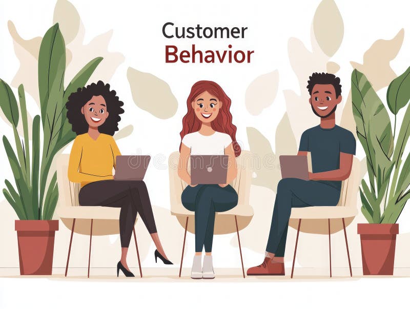 Customer Behavior Text Illustration Stock Illustration - Illustration ...