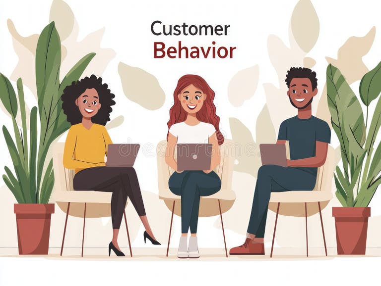 Customer Behavior Text Illustration Stock Illustration - Illustration ...