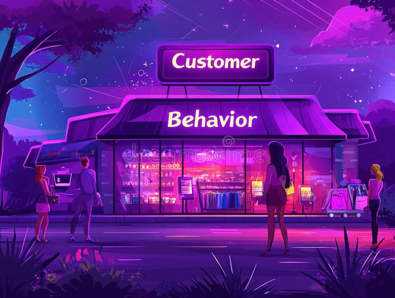 Customer Behavior Text Illustration Stock Illustration - Illustration ...