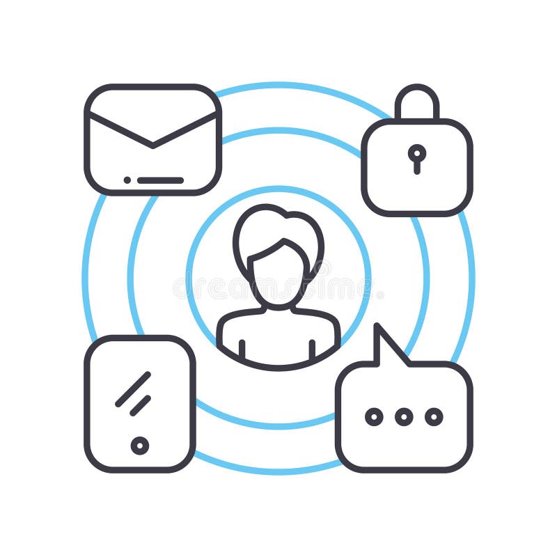 Customer Behaviour Line Icon, Outline Symbol, Vector Illustration ... Customer Behaviour Line Icon, Outline Symbol, Vector Illustration ...