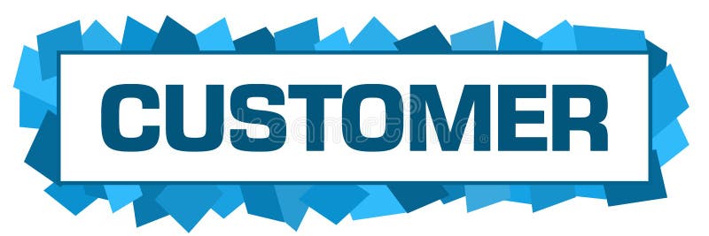 Customer Blue Random Shapes Horizontal Stock Illustration ...