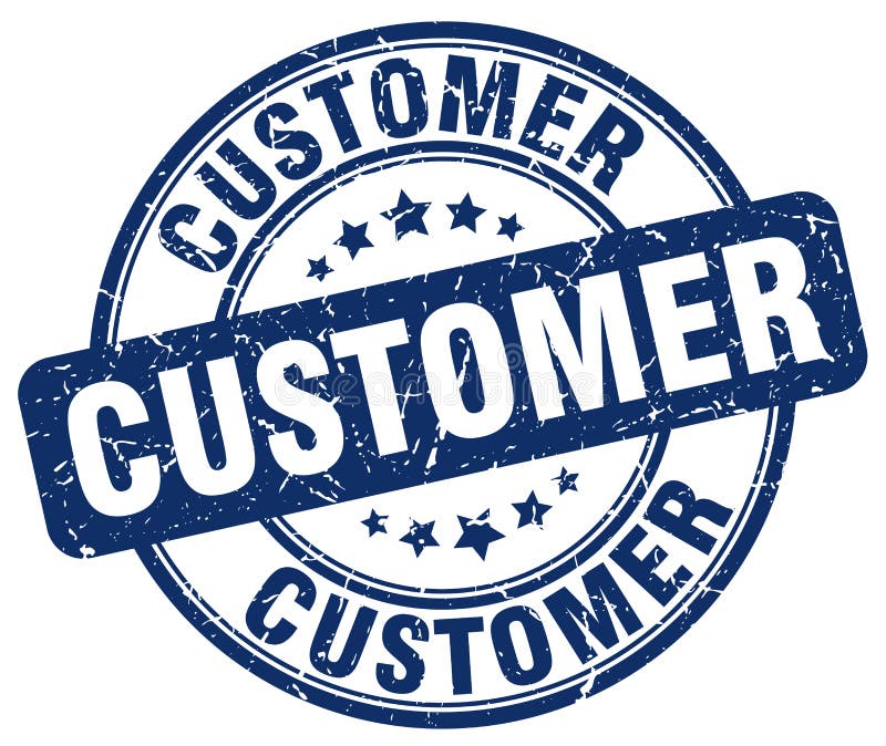 Customer blue stamp stock vector. Illustration of seal - 119342421