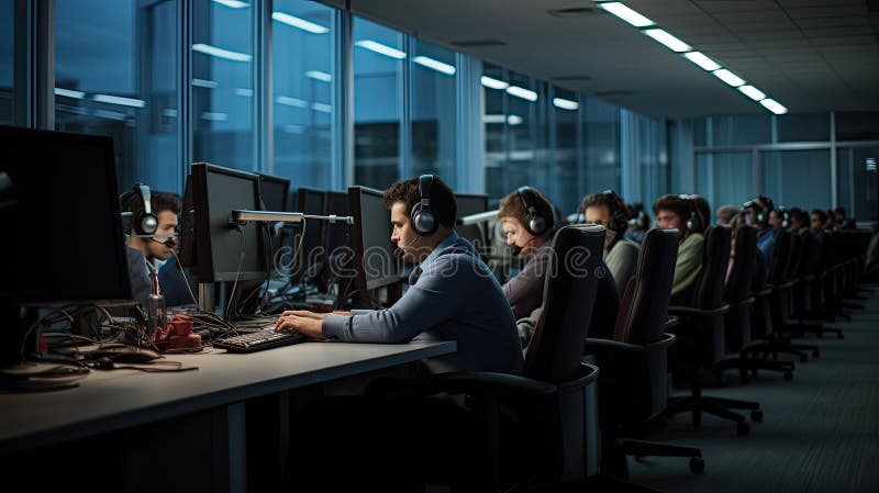 Customer bored call center stock illustration. Illustration of ...