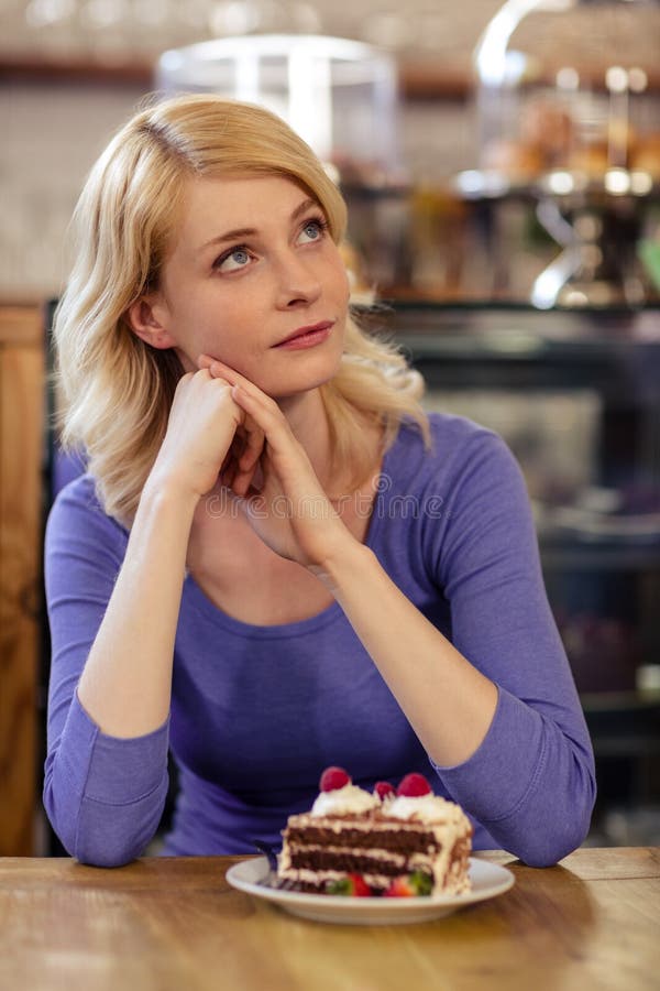 Customer with a cake alone stock image. Image of leisure - 77688657