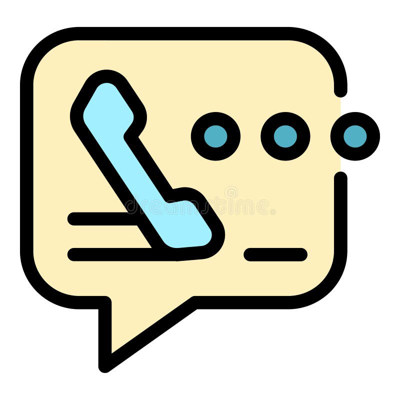 Customer Call Chart Icon Color Outline Vector Stock Vector ...