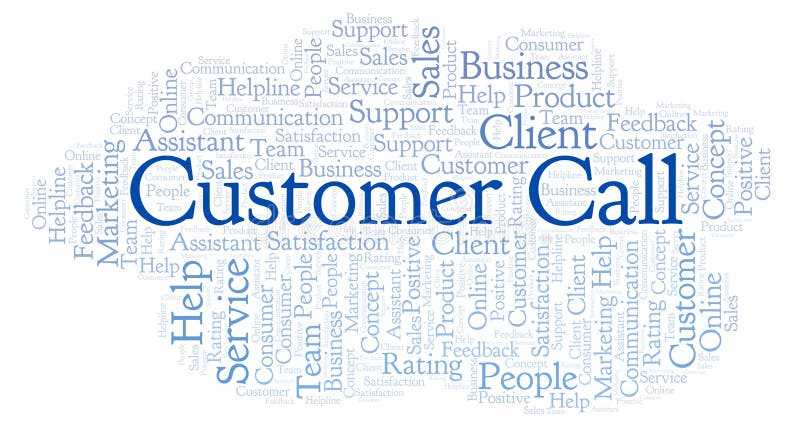 Customer Call word cloud. stock illustration. Illustration of assistant ...