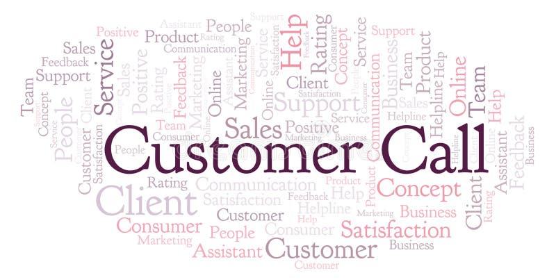 Customer Call word cloud. stock illustration. Illustration of people ...