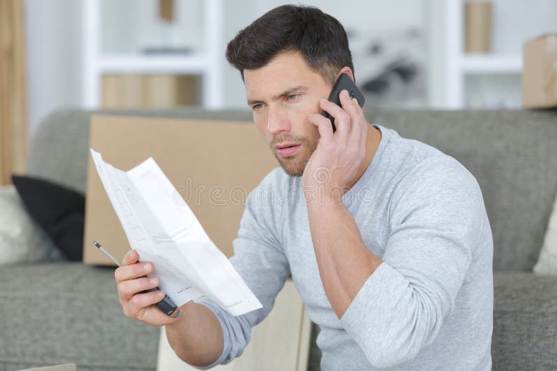 Customer Calling Customer Service Stock Photo - Image of carton, ring ...