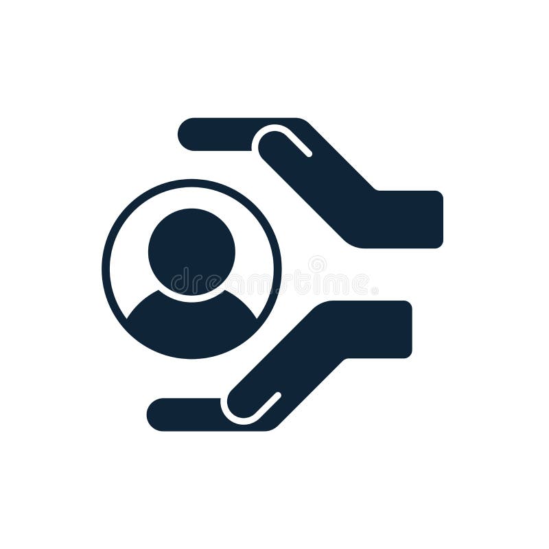 Customer Care Icon. Hands with Customer Inside Stock Vector ...