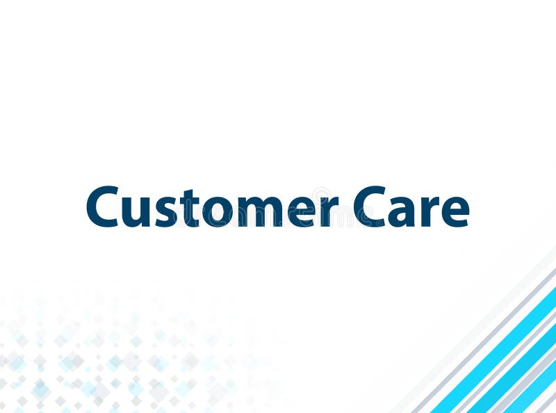 Customer Care Modern Flat Design Blue Abstract Background Stock ...