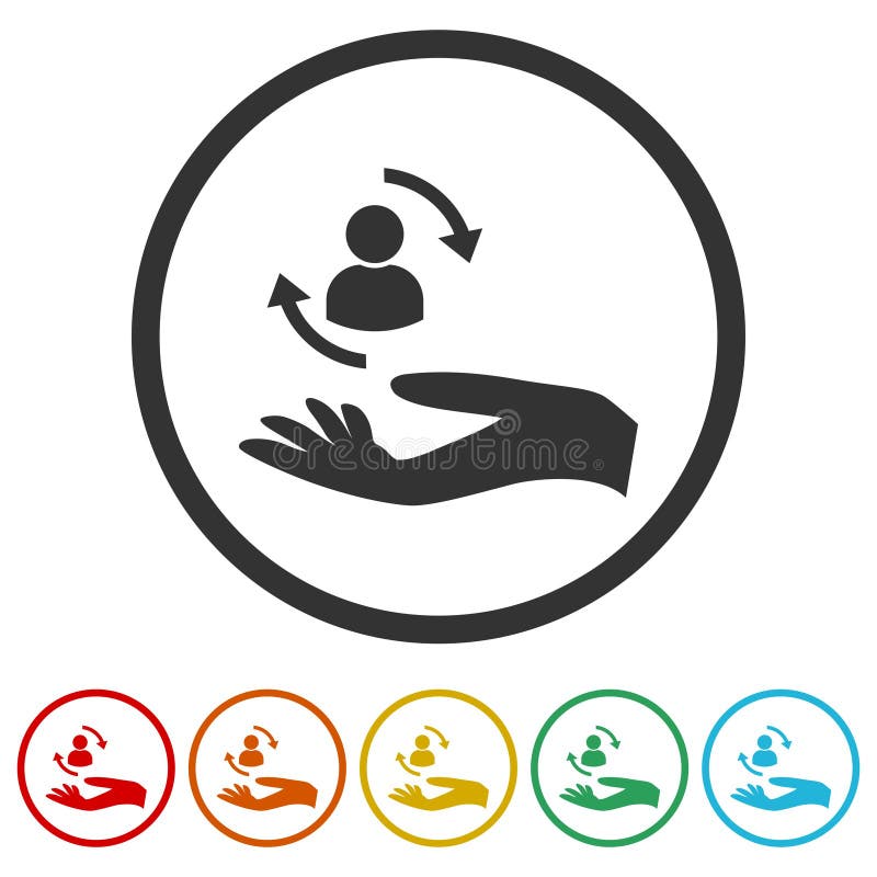 Customer Care Ring Icon Color Set Stock Vector - Illustration of buyer ...