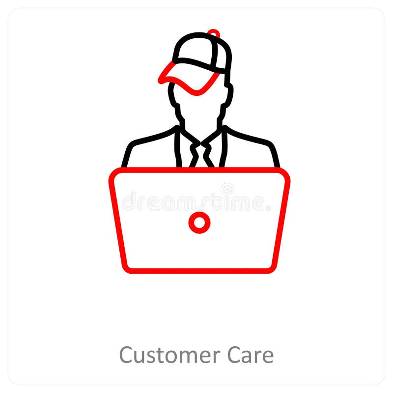 Customer Care and Support Icon Concept Stock Vector - Illustration of ...