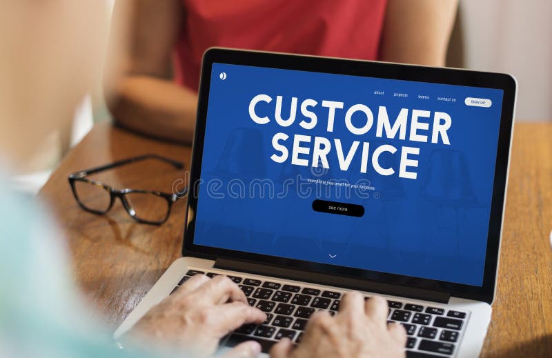 Customer Care Webpage Interface Word Stock Image - Image of question ...