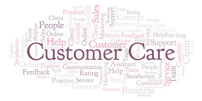 Customer Care word cloud stock illustration. Illustration of helpline ...