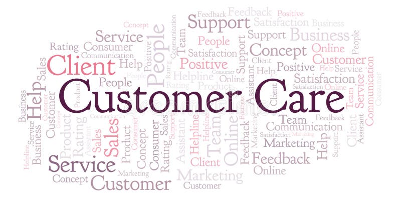 Customer Care word cloud. stock illustration. Illustration of people ...