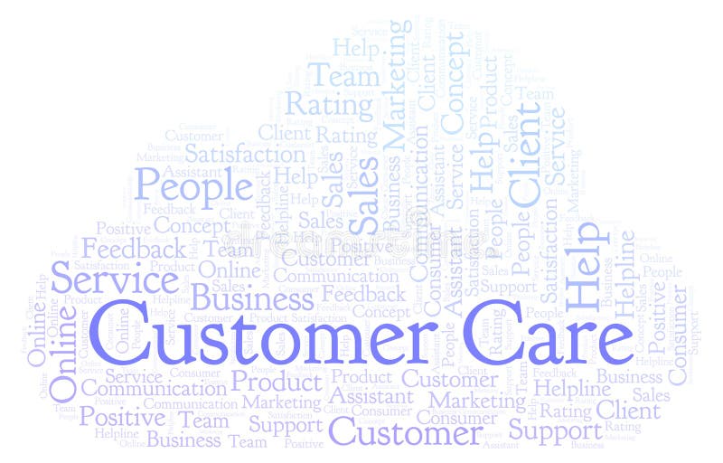 Customer Care word cloud. stock illustration. Illustration of product ...