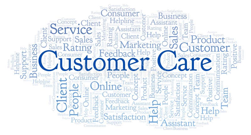 Customer Care word cloud. stock illustration. Illustration of online ...