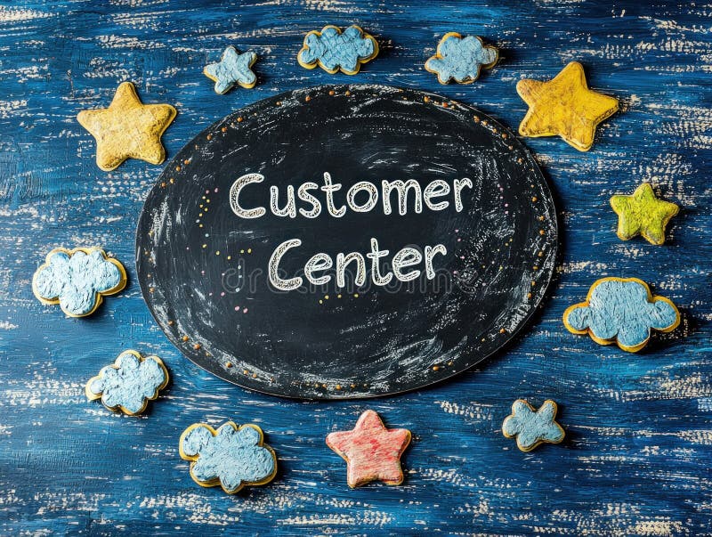 Customer Center Text Written on the Blackboard Stock Image - Image of ...