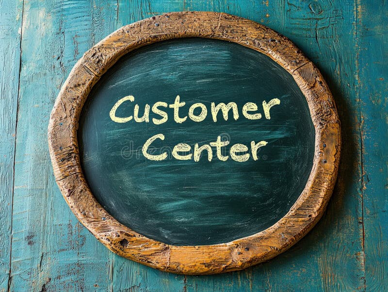 Customer Center Text Written on the Blackboard Stock Photo - Image of ...