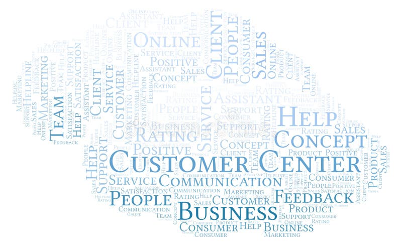 Customer Center Word Cloud. Stock Illustration - Illustration of ...