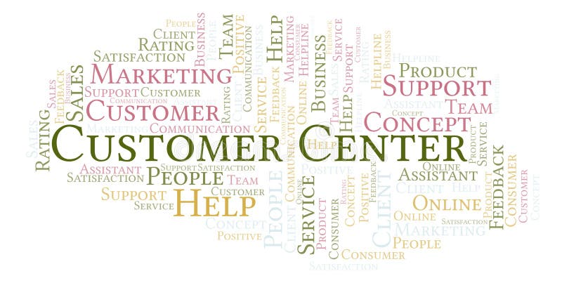Customer Center Word Cloud. Stock Illustration - Illustration of ...