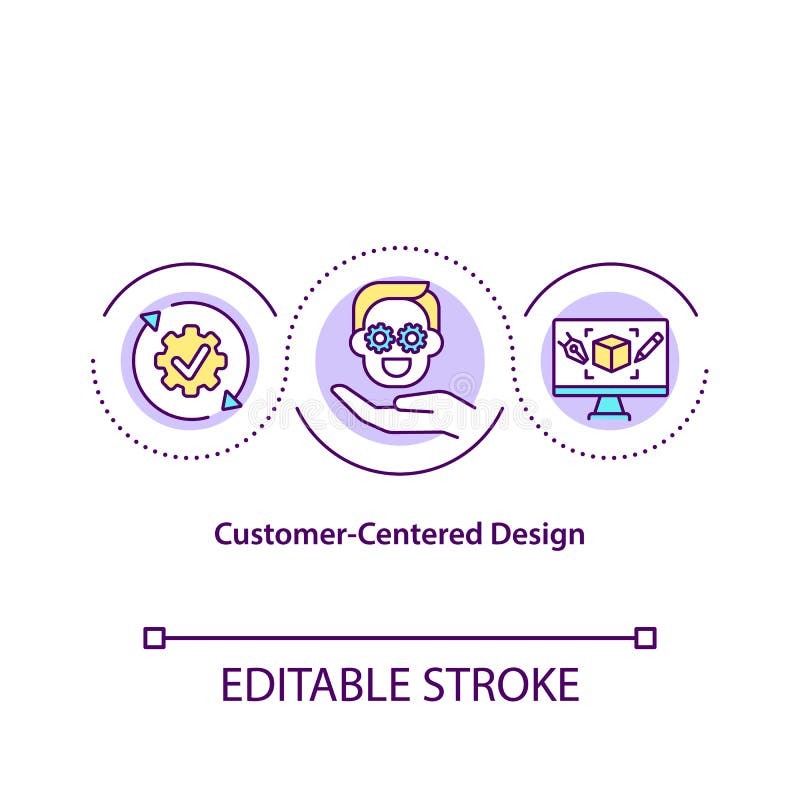 Customer Centered Design Concept Icon Stock Vector - Illustration of ...