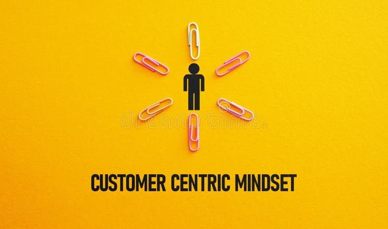 Customer Centric Mindset is Shown Using the Text Stock Photo - Image of ...