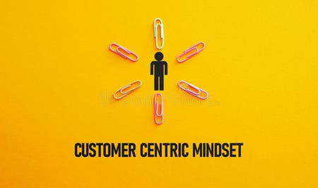 Customer Centric Mindset is Shown Using the Text Stock Photo - Image of ...