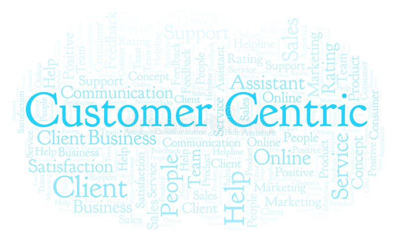 Customer Centric Word Cloud. Stock Illustration - Illustration of ...
