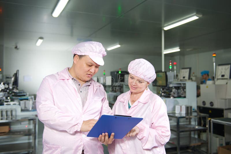 Quality Control Engineer Tech, Industrial Factory Stock Photo - Image ...
