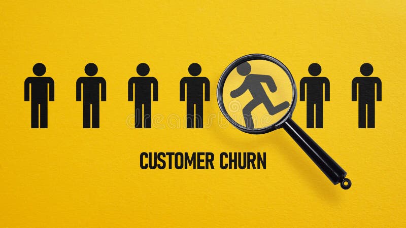 Customer Churn is Shown Using the Text Stock Photo - Image of message ...